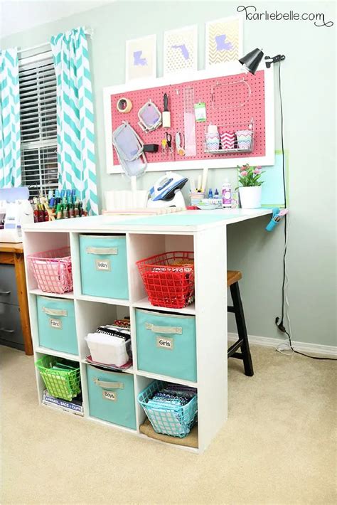 25 DIY Craft Table Ideas With Storage And Easy To Build Diy Craft Room Table Craft Table Diy