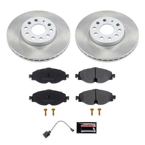 Power Stop 15 19 Volkswagen E Golf Front Semi Coated Rotor Kit Sc7080