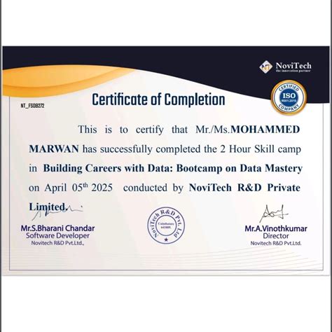 Continuouslearning Datamastery Careergrowth Novitech Mohammed Marwan