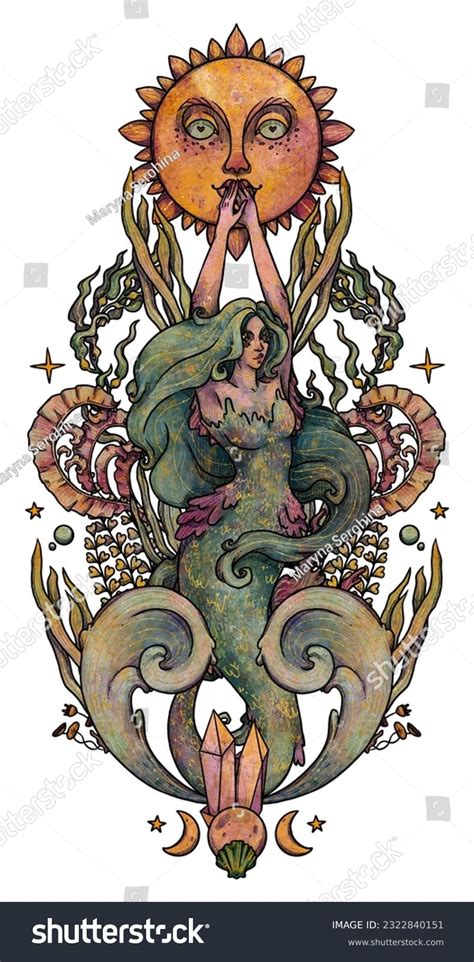Art Nouveau Mermaid Tattoos