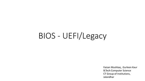 Bios Vs Uefi Pptx Operating Systems Computer Software And