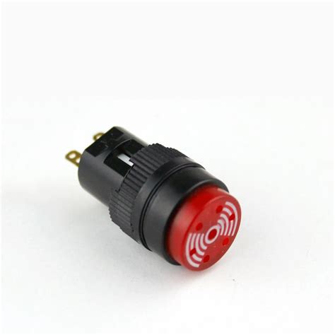 Haboo 16mm Plastic Buzzer Red Black Blue Color Round Rectangular With Led Buzzer 12v 24v China