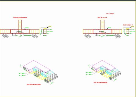 Detalle De Losa Prefabricada En Autocad Cad 20106 Kb Bibliocad