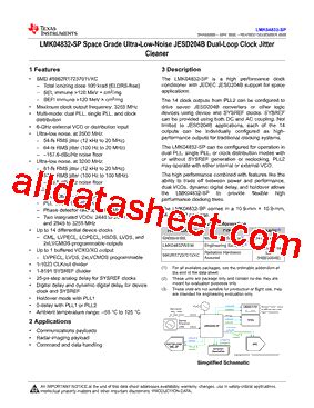 LMK SP Datasheet PDF Texas Instruments