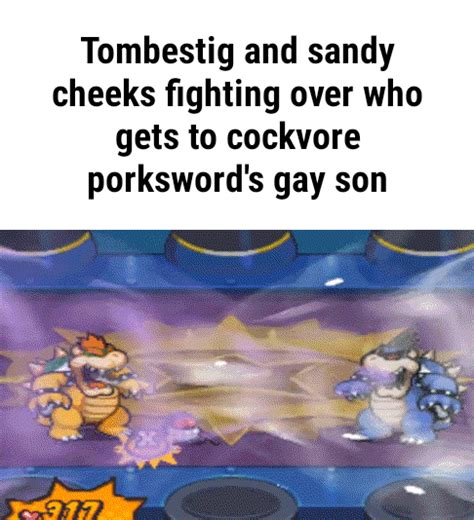 Tombestig And Sandy Cheeks Fighting Over Who Gets To Cockvore Porkswords Gay Son Ifunny