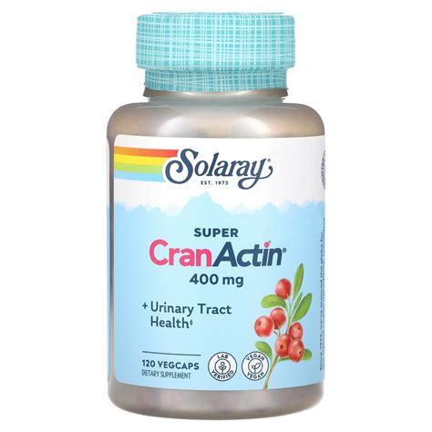 Solaray Super Cranactin With Herbal Support Blend 400 Mg 120 Vegcaps