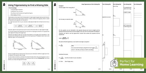 👉 Trigonometry Finding Sides Worksheet Beyond Maths