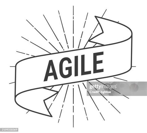 Agile Banner With Sunbursts On White Background High Res Vector Graphic