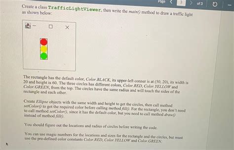 Solved Page Of Create A Class TrafficLightViewer Then Chegg