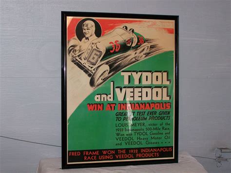 Tydol Veedol Framed Poster At Kissimmee 2012 As Z629 Mecum Auctions