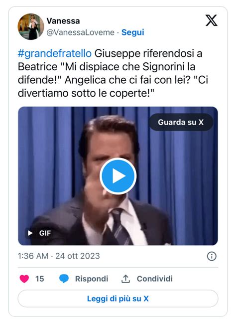 Gf Giuseppe Racconta I Dettagli Intimi Di Beatrice Gossipposo