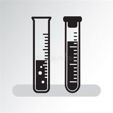Black Set Of Chemical Vials Vector Illustration Stock Illustration