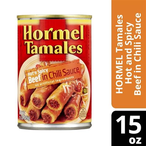Hormel Hot N Spicy Beef Tamales Canned Tamales 15 Oz