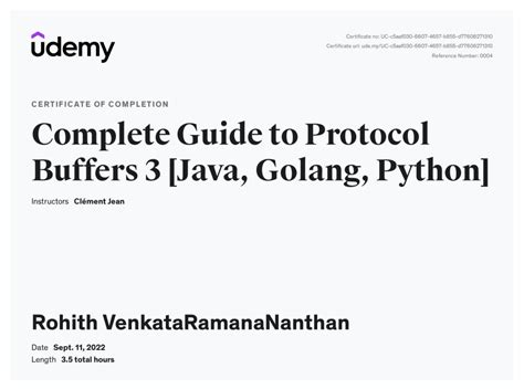 rohith venkat on linkedin udemy course completion certificate