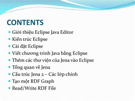 Ppt Jena Java Framework For Building Semantic Web Applications