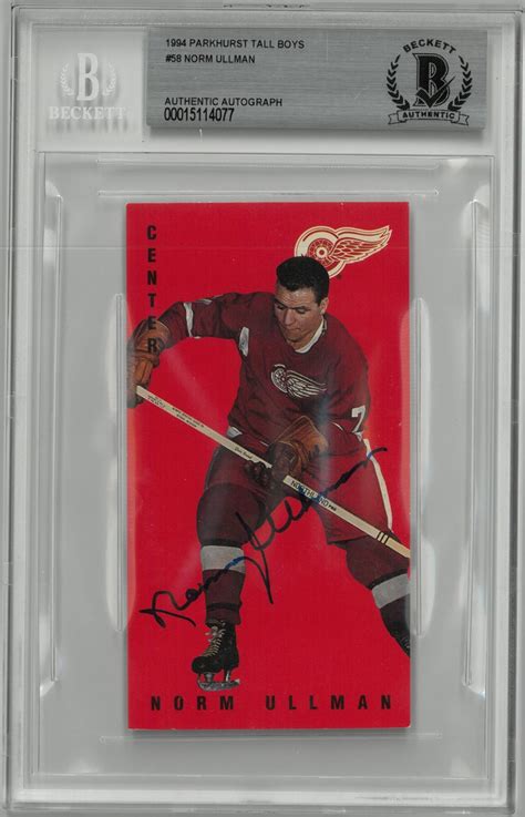 Lot Detail Norm Ullman Autographed 1994 Parkhurst