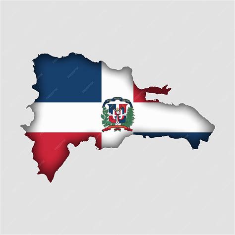 Premium Vector Dominican Republic Map With Flag In Body