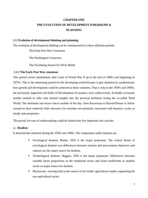 Dev Planning 1 Chap 1 Pdf Economic Growth Economics