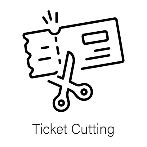 Trendy Ticket Cutting 44822087 Vector Art At Vecteezy