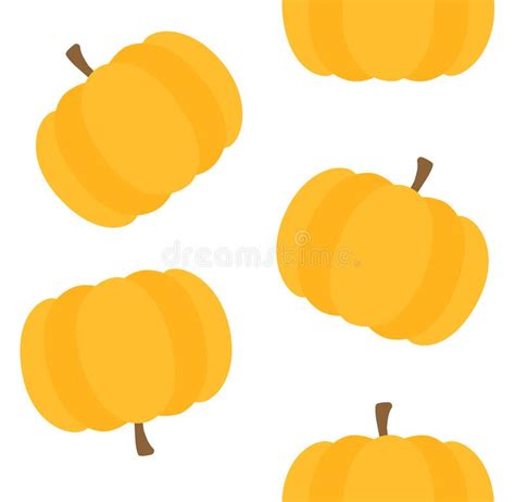 Vector Seamless Pattern Of Hand Drawn Flat Pumpkin Stock Vector Illustration Of Paper