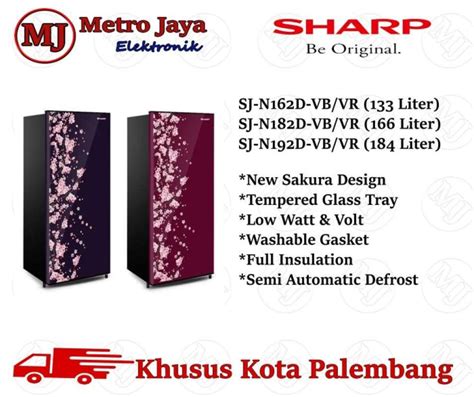 Jual Kulkas Sharp 1 Pintu Sharp Sjn 182 D Vbvr New Sakura Series 166
