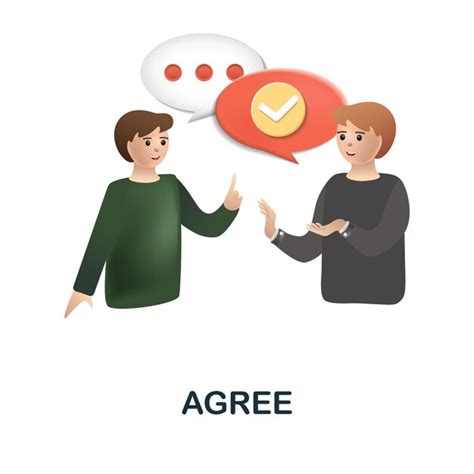 Premium Vector Agree Icon 3d Illustration From Discussion Collection