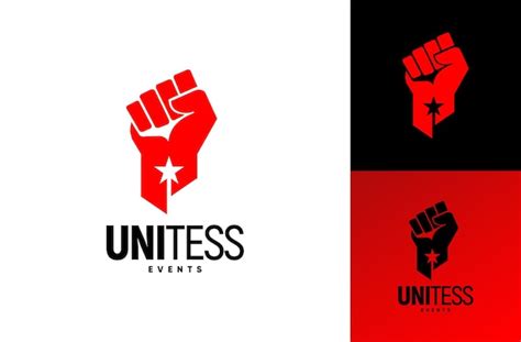 Premium Vector Raised Fist Hand Logo Inspiration Unity