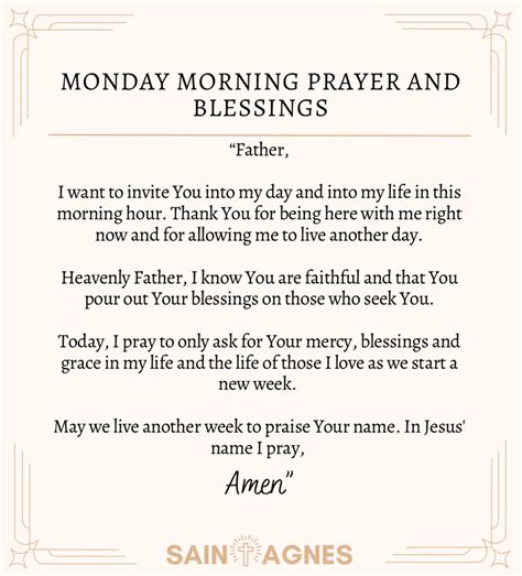 9 Monday Morning Prayers And Blessings With Images