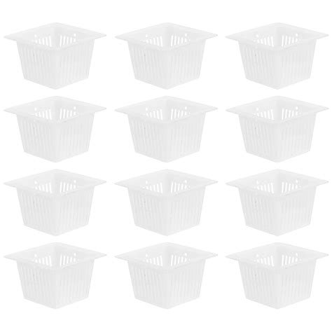 Worgeous 12pcs Garden Slotted Mesh Net Cup Heavy Duty Filter Plant Net