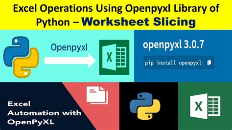 Excel Operations Using Openpyxl Library Of Python Worksheet Slicing Datatechinfo Youtube