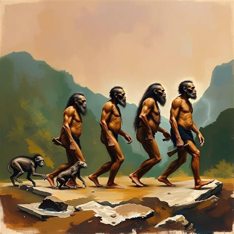 The Evolution Of The Human Species Premium Ai Generated Image