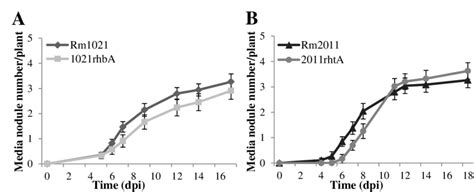 2 Nodulation Efficiency Test Of S Meliloti Strains Error Bars