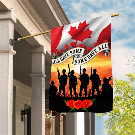 All Gave Some Some Gave All Canada Flag Red Poppy Remember Fallen Sold