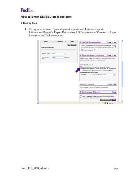 How To Enter Eeised On Fedexcom Docslib