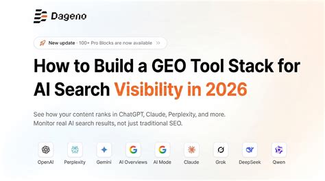 2026年版：ai検索可視化のためのgeoツールスタック構築ガイド