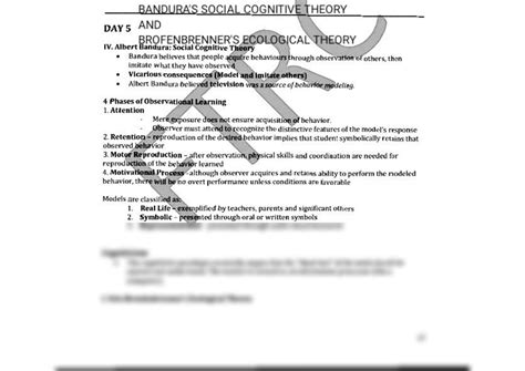 Solution Bandura S Social Cognitive Theory And Brofenbrenner S