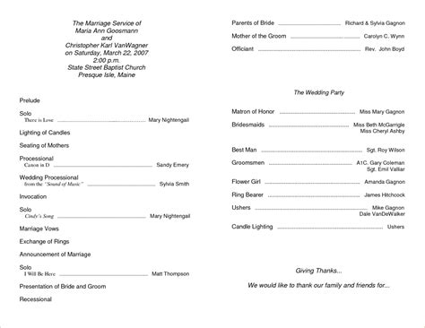 Free Printable Church Program Template Download And Print Free