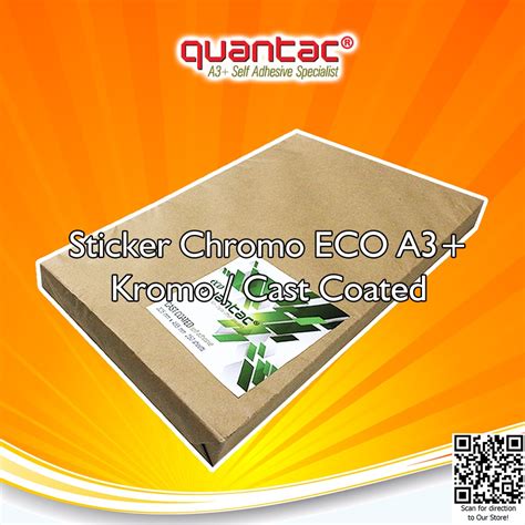 Jual Quantac Sticker Chromo Eco Glossy A3 Kromo Digital Print Laser