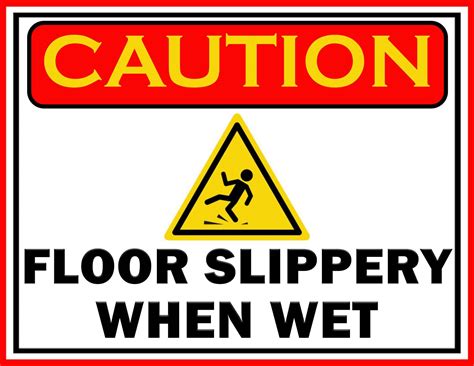 Free Printable Wet Floor Signs Templates Pdf Caution
