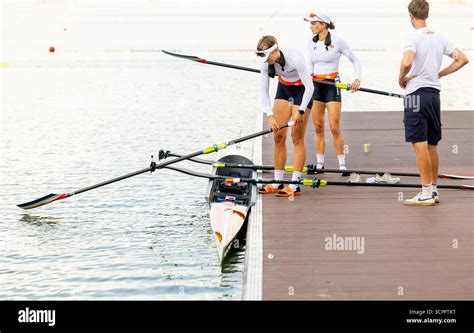 Shanghai Benthe Boonstra And Roos De Jong Before The Womens Double Sculls Final At The World