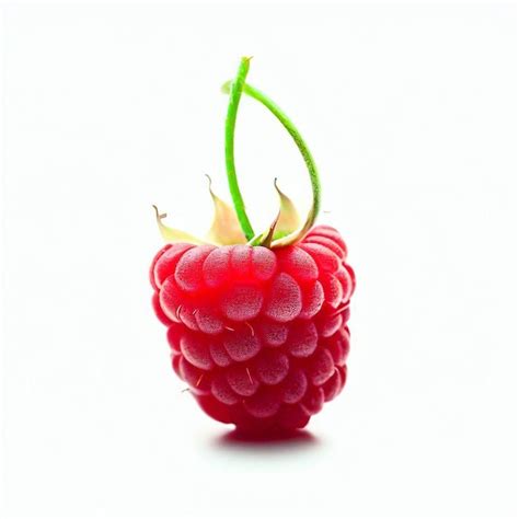 Premium Photo A Raspberry With A Stem That Has A Green Stem