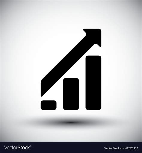 Upward Graph Icon Royalty Free Vector Image Vectorstock