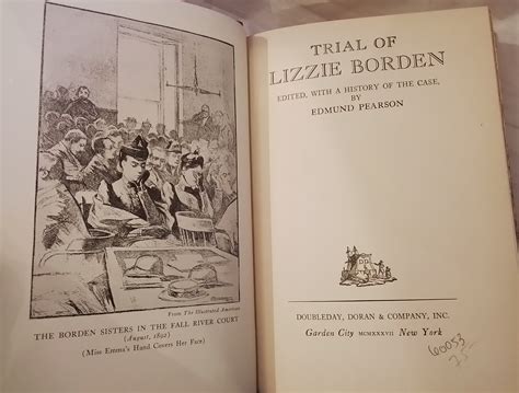The Trial Of Lizzie Borden By Notable Trials Pearson Edmund Edited
