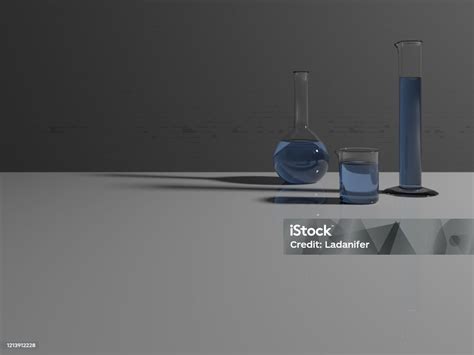 사실적인 실험실 비커 체적 플라스크 및 파란색 액체가있는 실린더 0명에 대한 스톡 사진 및 기타 이미지 0명 3차원 형태 건강관리와 의술 Istock