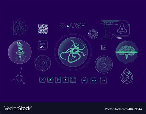 Data Elements For Sci Fi Interface Royalty Free Vector Image
