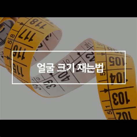 얼굴크기 재는법 남자 여자 평균 얼굴 크기 알아봐요 네이버 블로그