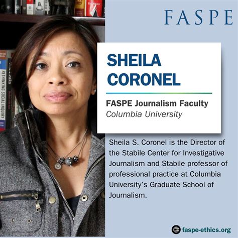 Were Pleased To Announce Sheila S Coronel As A Journalism Faculty