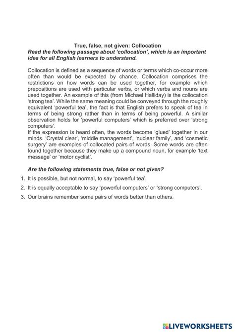 Collocation Tr Free Interactive Worksheets 7355068