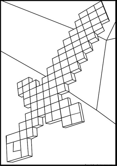 Minecraft Diamond Coloring Pages