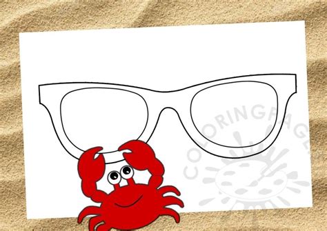 Sunglass Template Coloring Page